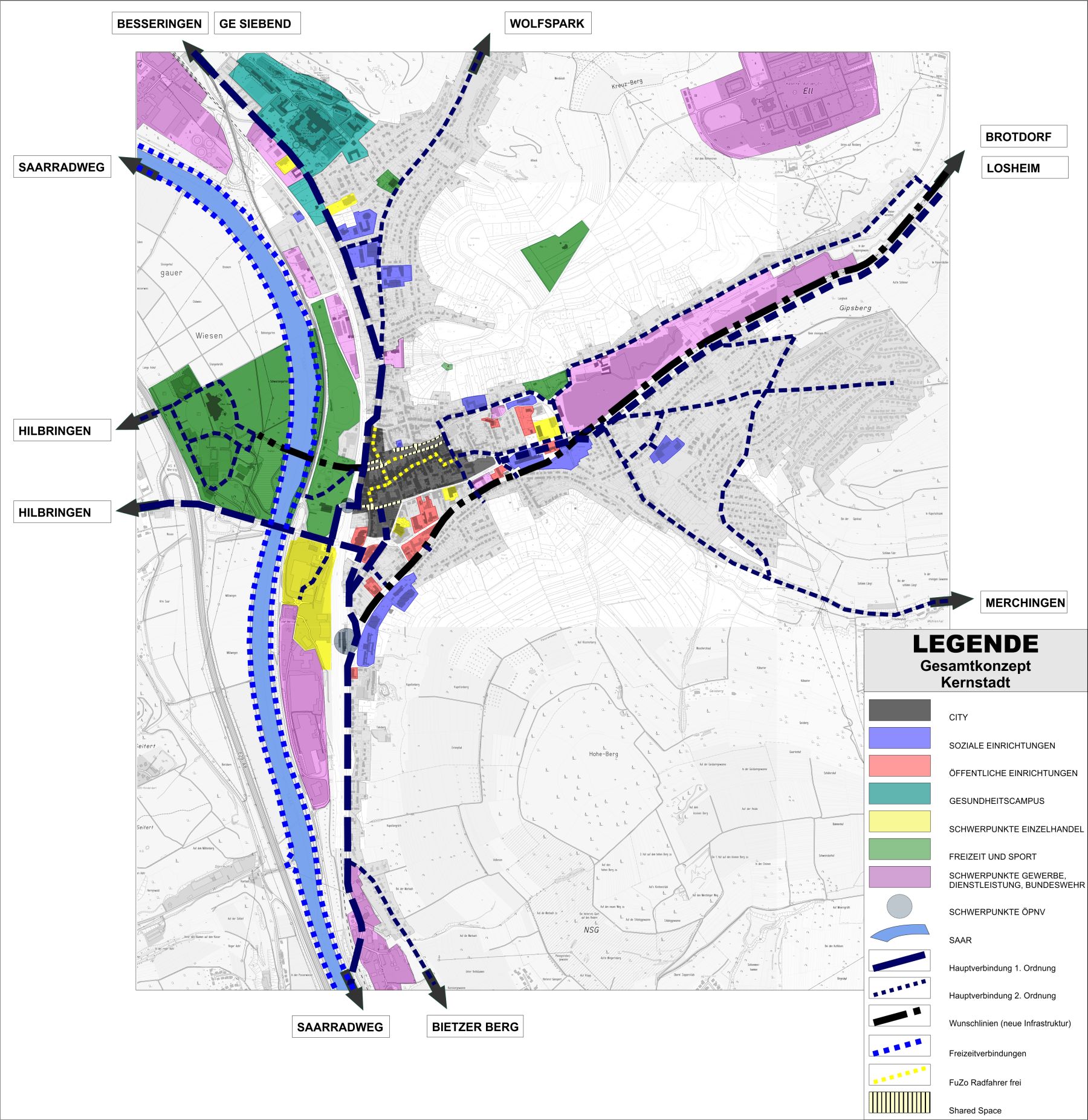 Alltagsradverkehr in der Kreisstadt Merzig